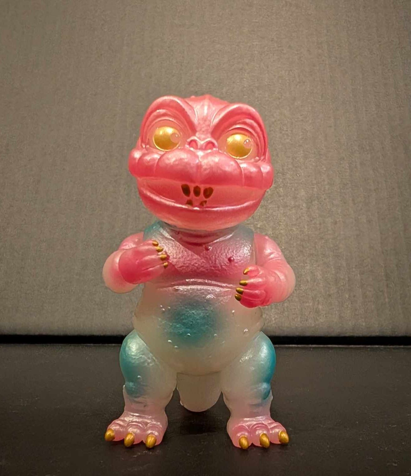 Mondo Minilla (Minya 1969) Sofubi Vinyl Figure, Pink Cherry Blossom GID