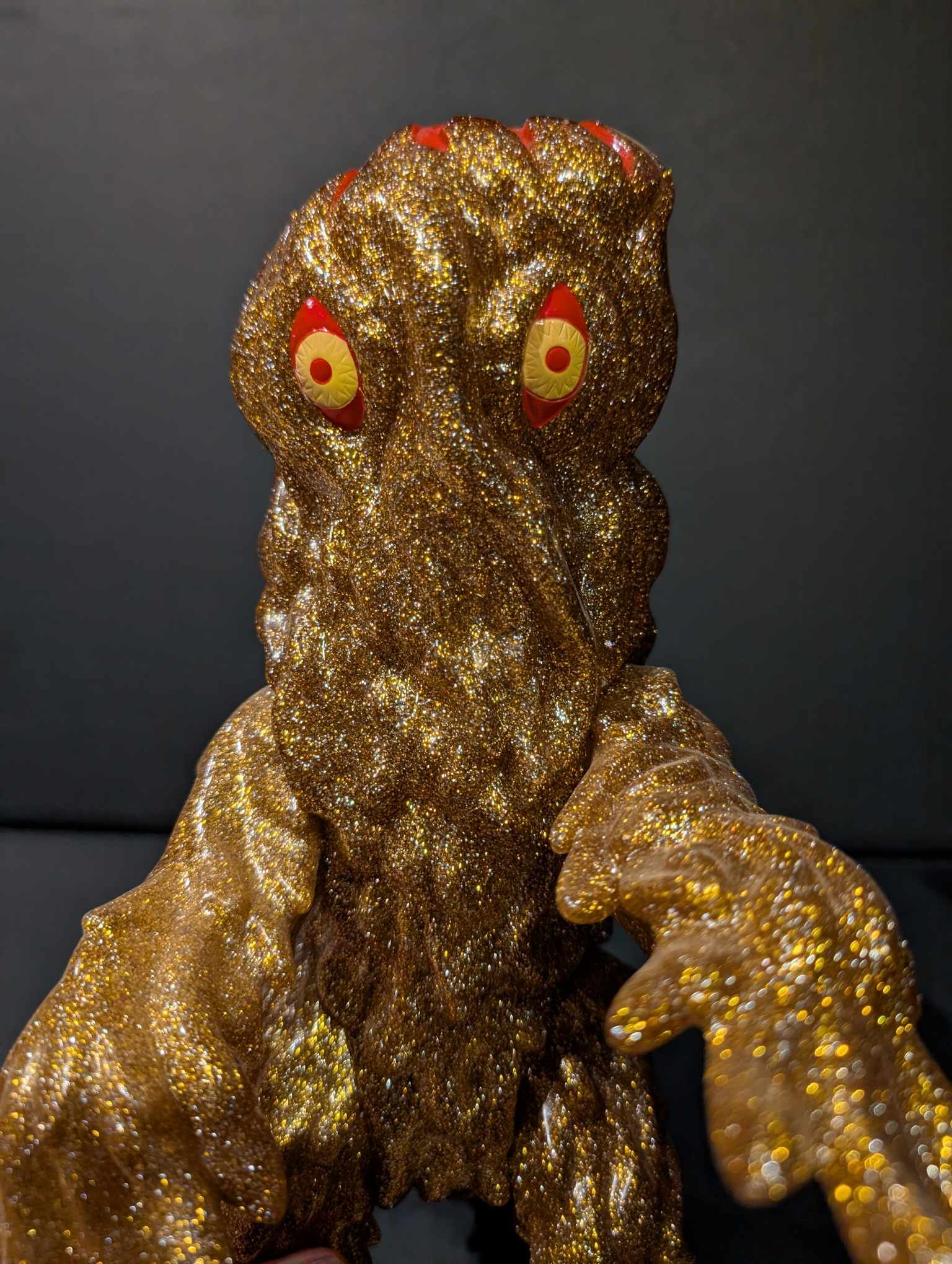 Marusan Giant Hedorah 450 Series (1971) Gold Glitter Vinyl Figure